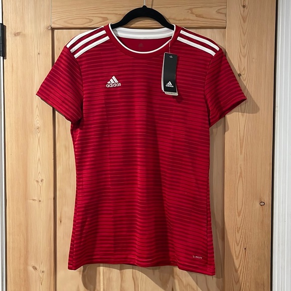 adidas | Tops | Adidas Red Soccer Jersey | Poshmark